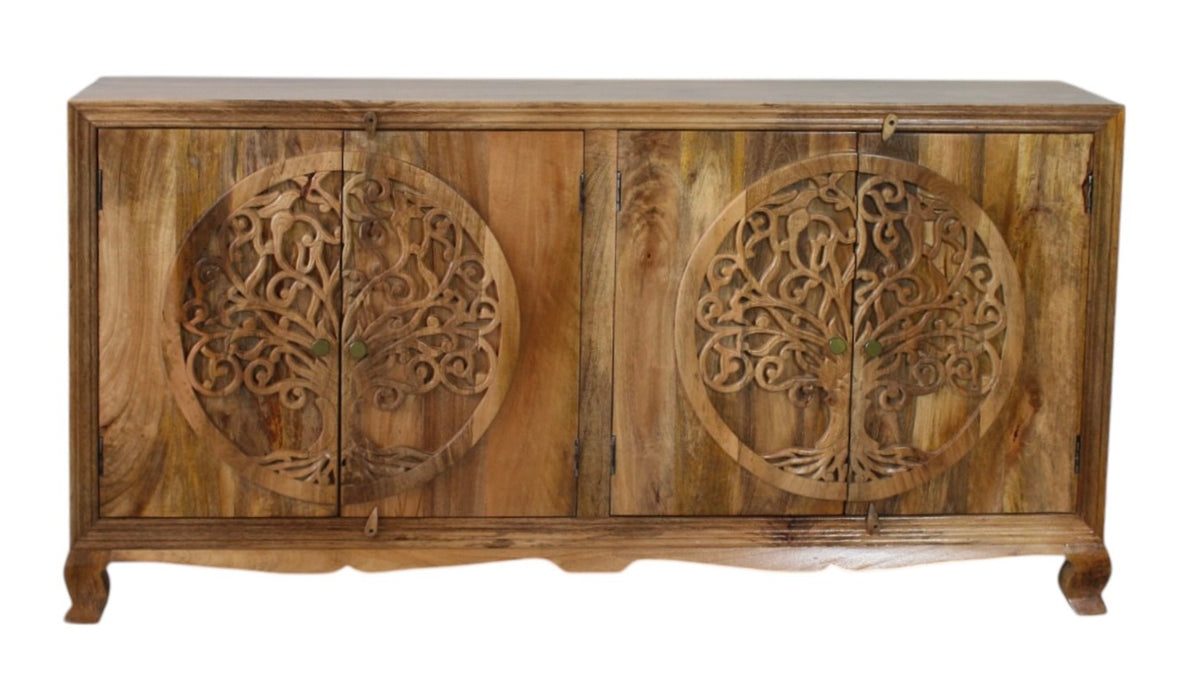Tree of life 4 door sideboard – Akasha Furniture and Homewares