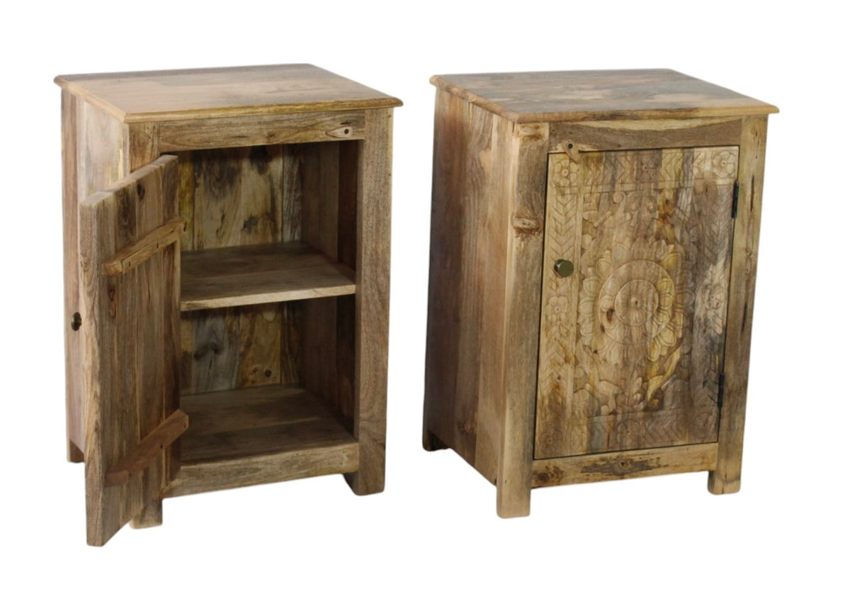 Tree of life natural bedside – Akasha Furniture and Homewares